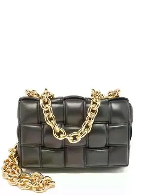 Bottega Veneta Cassette Leather Shoulder Bag - Black