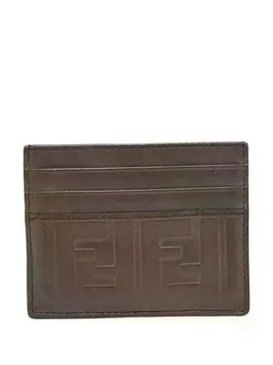 Fendi Ff-jacquard Cardholder - Brown