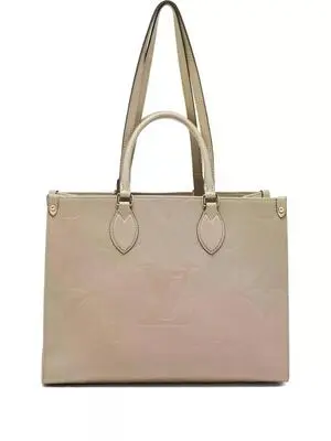 LOUIS VUITTON Onthego Mm Monogram Empreinte Leather Tote Bag - Neutrals