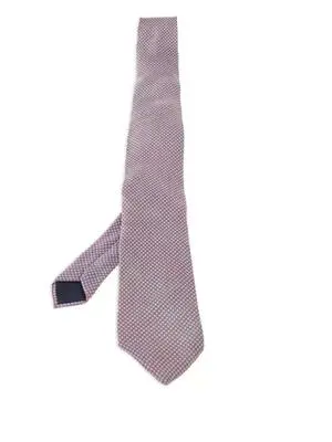 LANVIN Patterned Silk Neck Tie - Pink