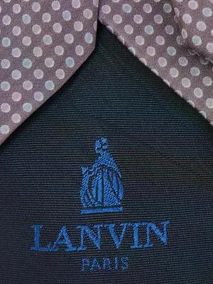 LANVIN Patterned Silk Neck Tie - Pink