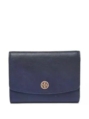 Tory Burch Leather Tri-fold Wallet - Blue