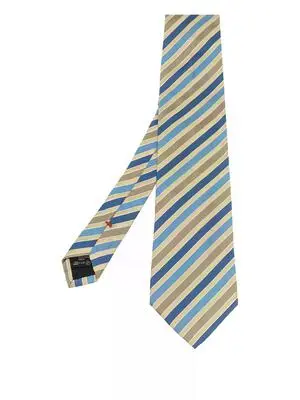 Ermenegildo Zegna Diagonal Striped Necktie - Blue