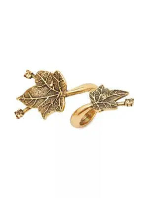 Oscar De La Renta Leaf Crystal-embellished Ring