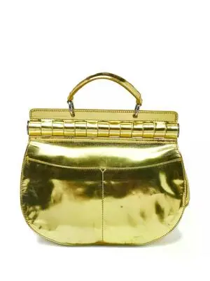 Versace Patent-leather Top-handle Tote Bag