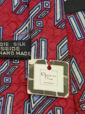 Dior Geometric-print Silk Neck Tie