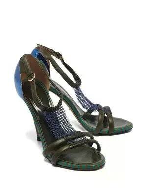 SERGIO ROSSI Mesh T-strap Sandals