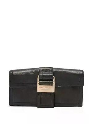 Givenchy Leather Buckle Wallet - Green