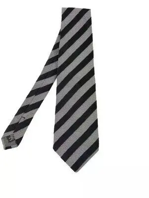 Gianfranco Ferre Striped Neck Tie - Black