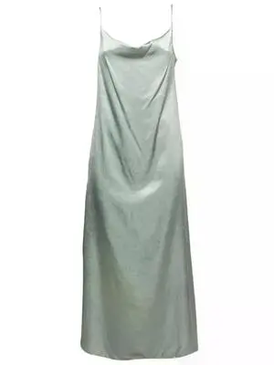Max Mara Satin Strappy Maxi Dress