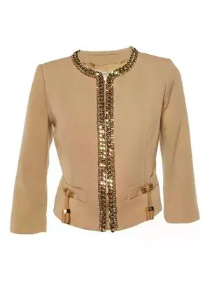 Elisabetta Franchi Chain-link Trim Cropped Jacket