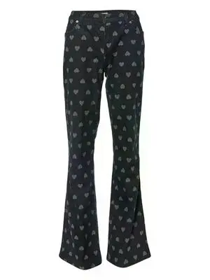 Moschino Heart-patterned Flared Jeans