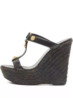 Versace 130mm Leather Heeled Sandals