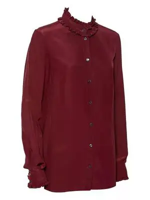 Dolce & Gabbana Ruffled-trim Silk Shirt