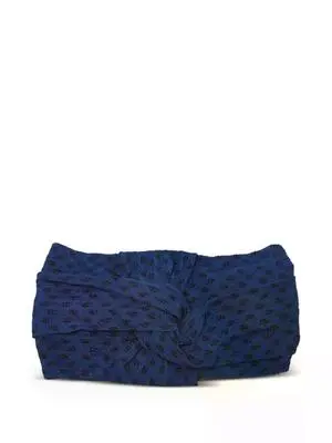 Missoni Knit Twisted Headband - Blue
