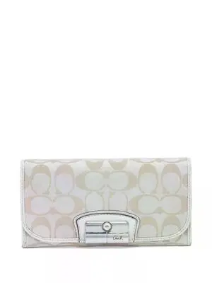 COACH VINTAGE Pre-owned Logo-jacquard Wallet - Neutrals