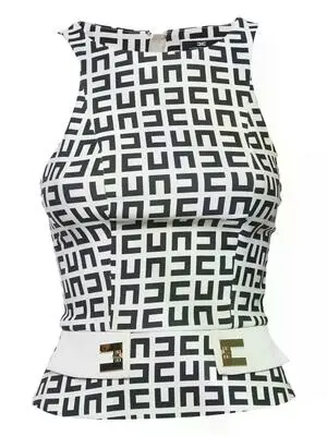 Elisabetta Franchi Geometric-print Sleeveless Top