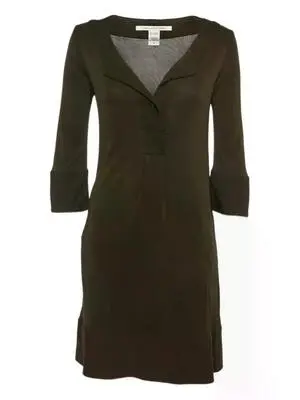 Diane Von Furstenberg Vintage V-neck Dress - Brown