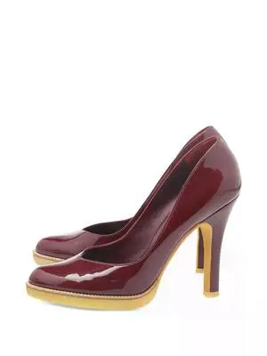 Gucci Patent Leather Almond Toe High Heel Pumps