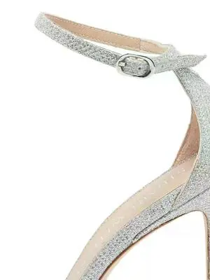 STUART WEITZMAN Glitter Pearl-embellished Stiletto Sandals