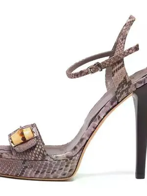 Gucci 130mm Leather Heeled Sandals