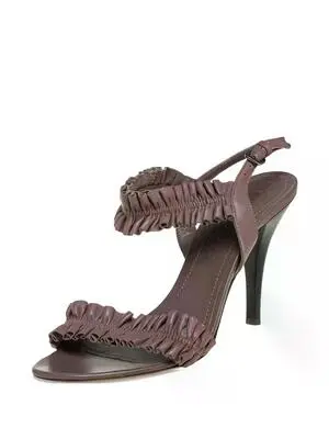 Burberry Leather Ruffled Sandals