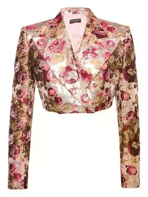 Dolce & Gabbana Floral Jacquard Blazer - Pink