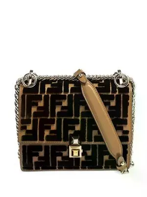 Fendi Kan Leather Shoulder Bag