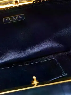Prada Raso Pleated Satin Clutch