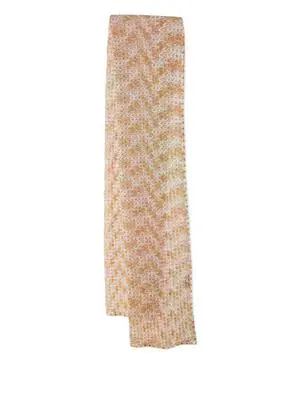 Missoni Scalloped Pattern Scarf - Orange