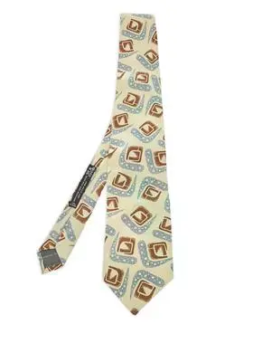 Giorgio Armani Geometric-pattern Silk Neck Tie