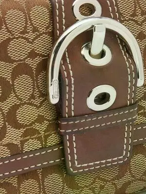 COACH VINTAGE Pre-owned Buckled Canvas Wallet