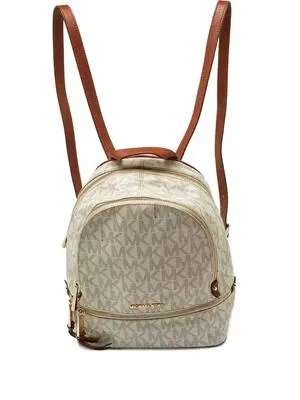 Michael Kors Monogram Leather Backpack