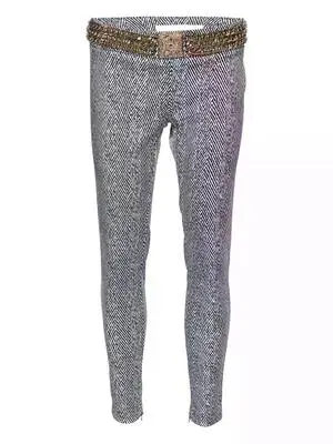 Elisabetta Franchi Herringbone-pattern Trousers