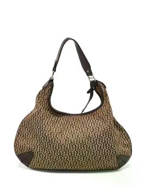 AIGNER Monogram Canvas Shoulder Bag