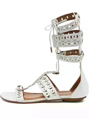 AQUAZZURA Lace-up Gladiator Sandals With Stud Embellishments