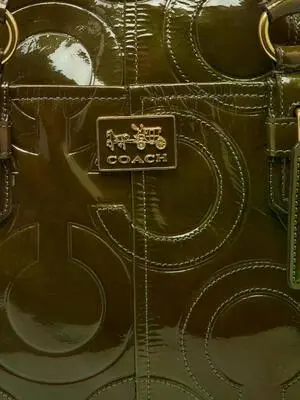 COACH VINTAGE Patent-leather Embossed Tote
