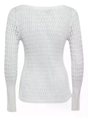 LOUIS VUITTON Open-knit Top With Logo Plaque