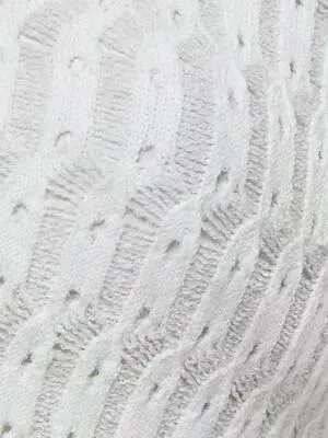 LOUIS VUITTON Open-knit Top With Logo Plaque