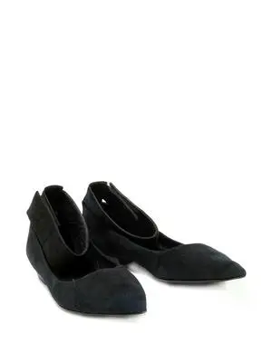 GIUSEPPE ZANOTTI Pointed-toe Ankle-strap Ballet Flats