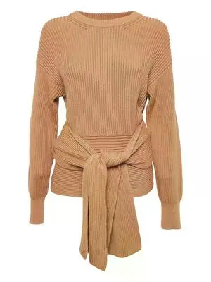 JOSEPH Ribbed Knit Belted Sweater