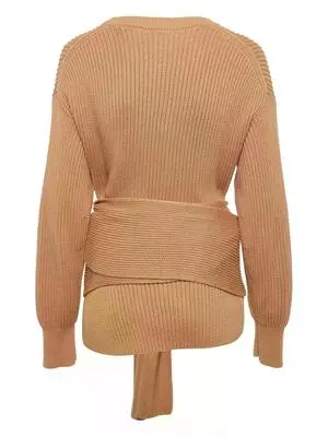 JOSEPH Ribbed Knit Belted Sweater