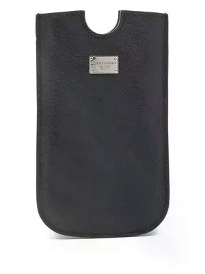 Dolce & Gabbana Leather Smartphone Case - Black