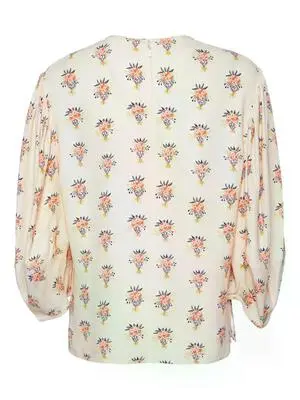 Chloé Floral-print Puff-sleeve Blouse