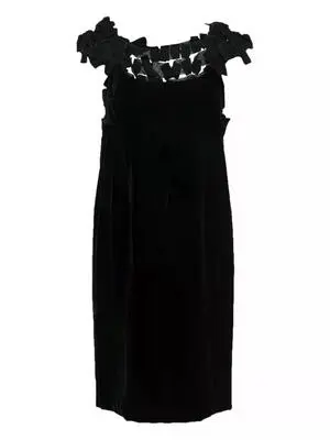 Saint Laurent Bow-appliqué Midi Dress