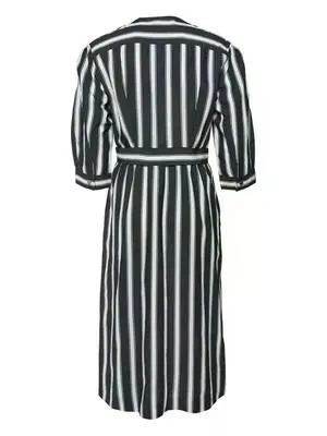 Sandro Puff-sleeve Striped Dress