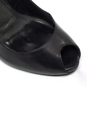 Ralph Lauren Leather Peep-toe Pumps