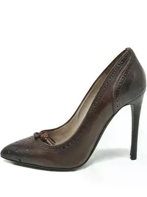 TOM FORD 120mm Brogue-detail Leather Pumps