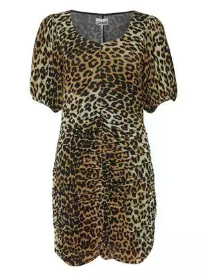 GANNI Leopard-print Dress