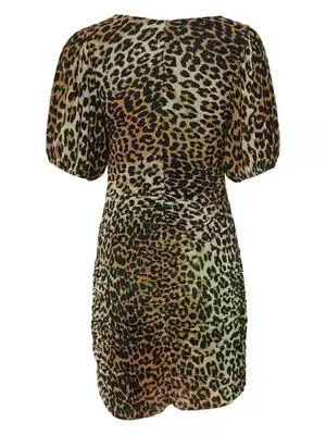 GANNI Leopard-print Dress